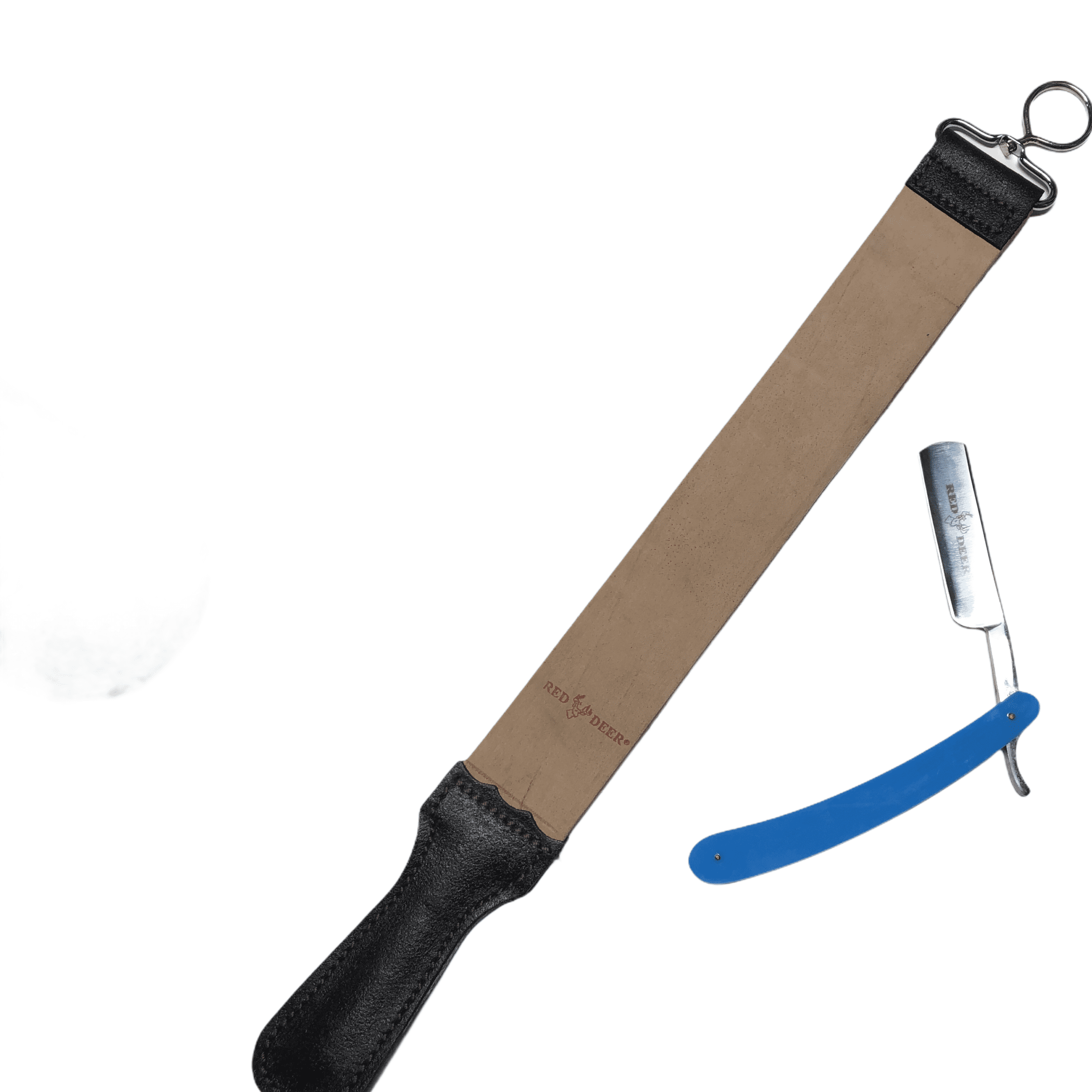 Professional Classic Straight Edge Barber Razor and Leather Strop 2 ...