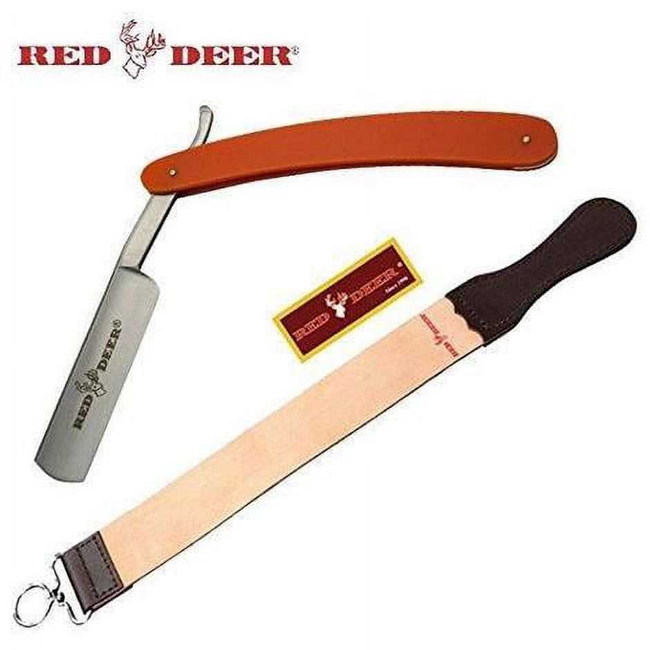 Professional Classic Straight Edge Barber Razor and Leather Strop 2 ...