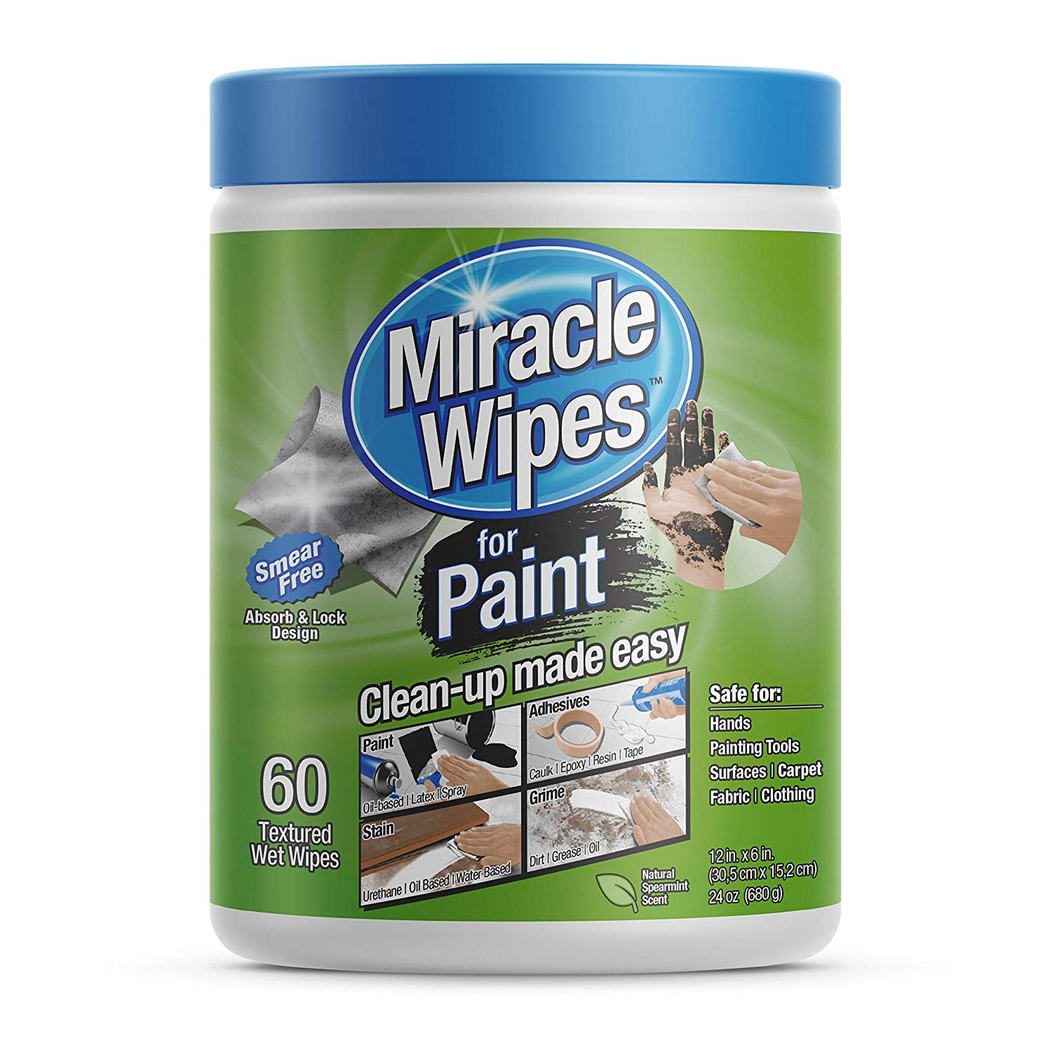MiracleWipes Professional Paint Cleanup & Grease Remover, Multi-Surface ...