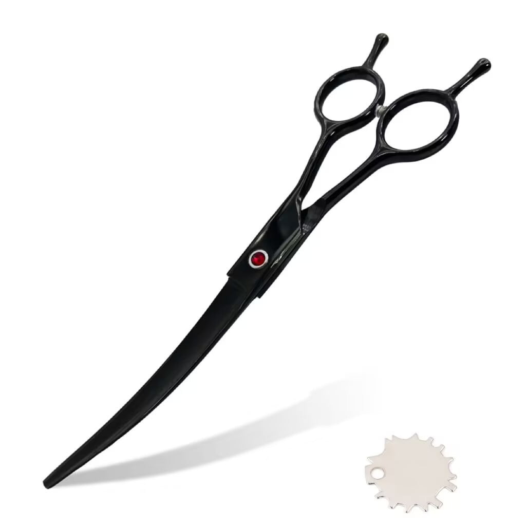 Professional and Comfortable 7inch Curved Pet Grooming Scissors for ...