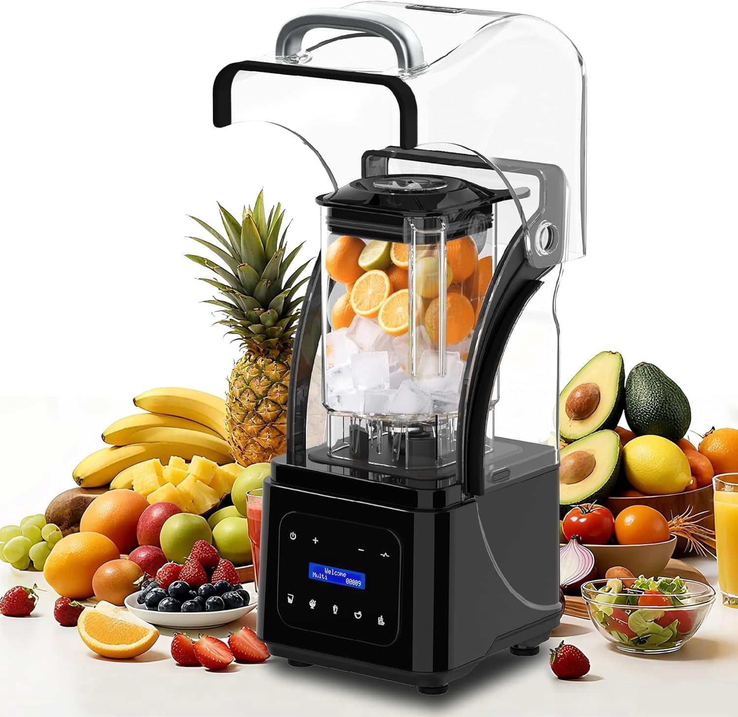 Professional Commercial Blender for Kitchen, Heavy Duty Quiet Shield ...