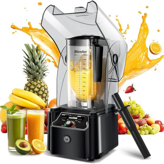 Professional Commercial Blender With Shield Quiet Sound Enclosure 2200W ...