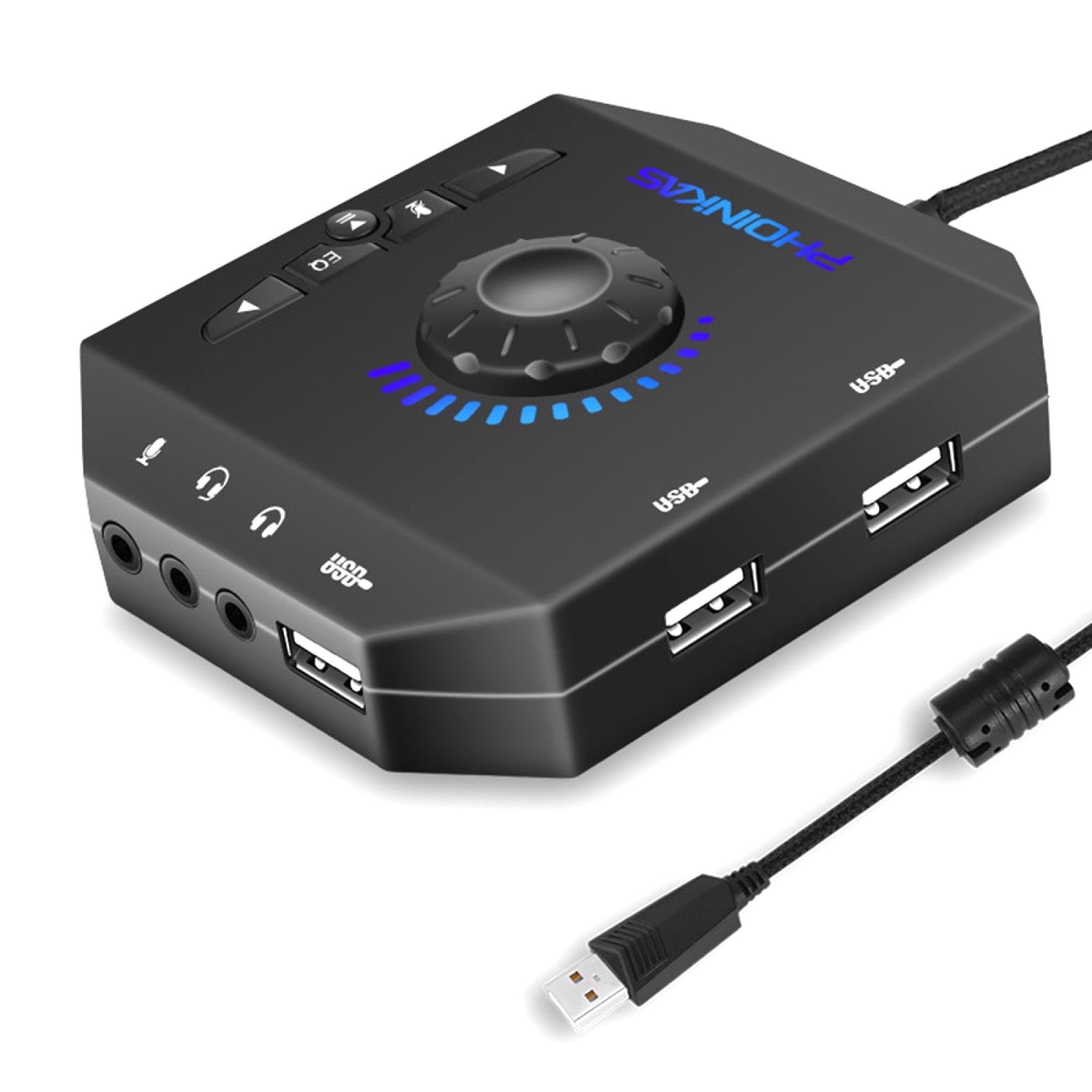 Professional Computer USB Sound Card 7.1 Channel Audio Adapter For PC ...