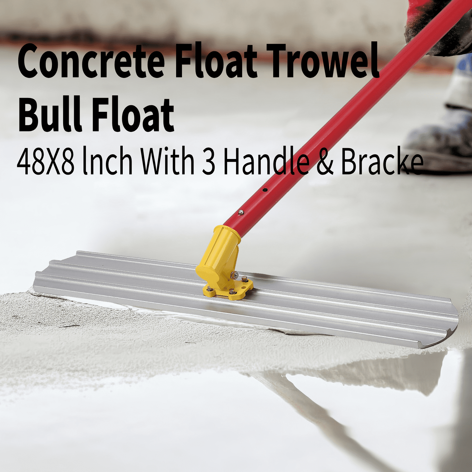 Professional Concrete Bull Float Kit - 48" Stainless Steel Fresno ...