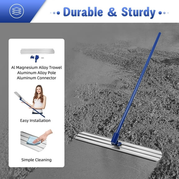 Professional Concrete Leveling Tool – 1.8m Pole & 120cm Trowel Set ...