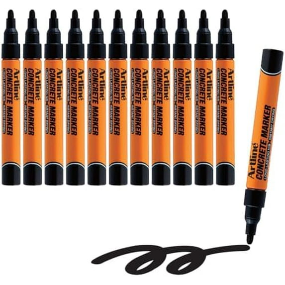 Professional Concrete Permanent Markers with Durable 1.5mm Bullet Tip ...