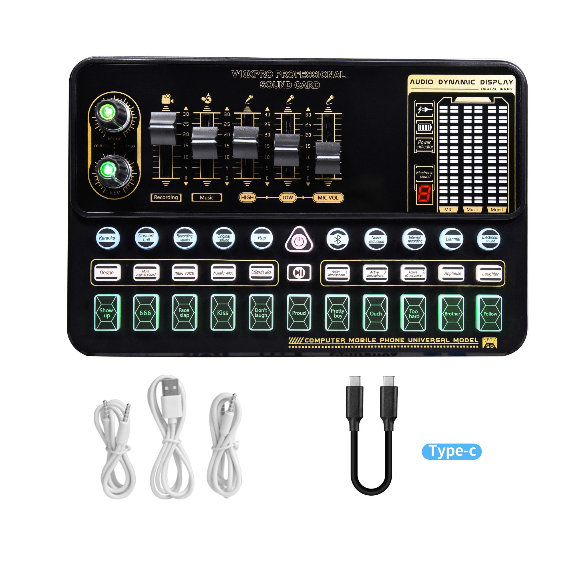 Professional Condenser Microphone BM 800 Wireless V10 PRO Sound Card ...