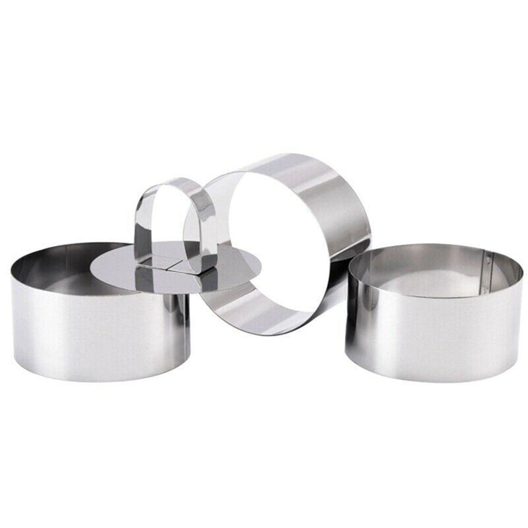 Professional Cooking Rings - Dessert/Food Presentation Rings - 4 Piece ...