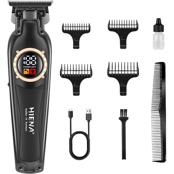 Professional Cordless Hair Trimmer for Men, T-Blade Zero Gapped Hair ...