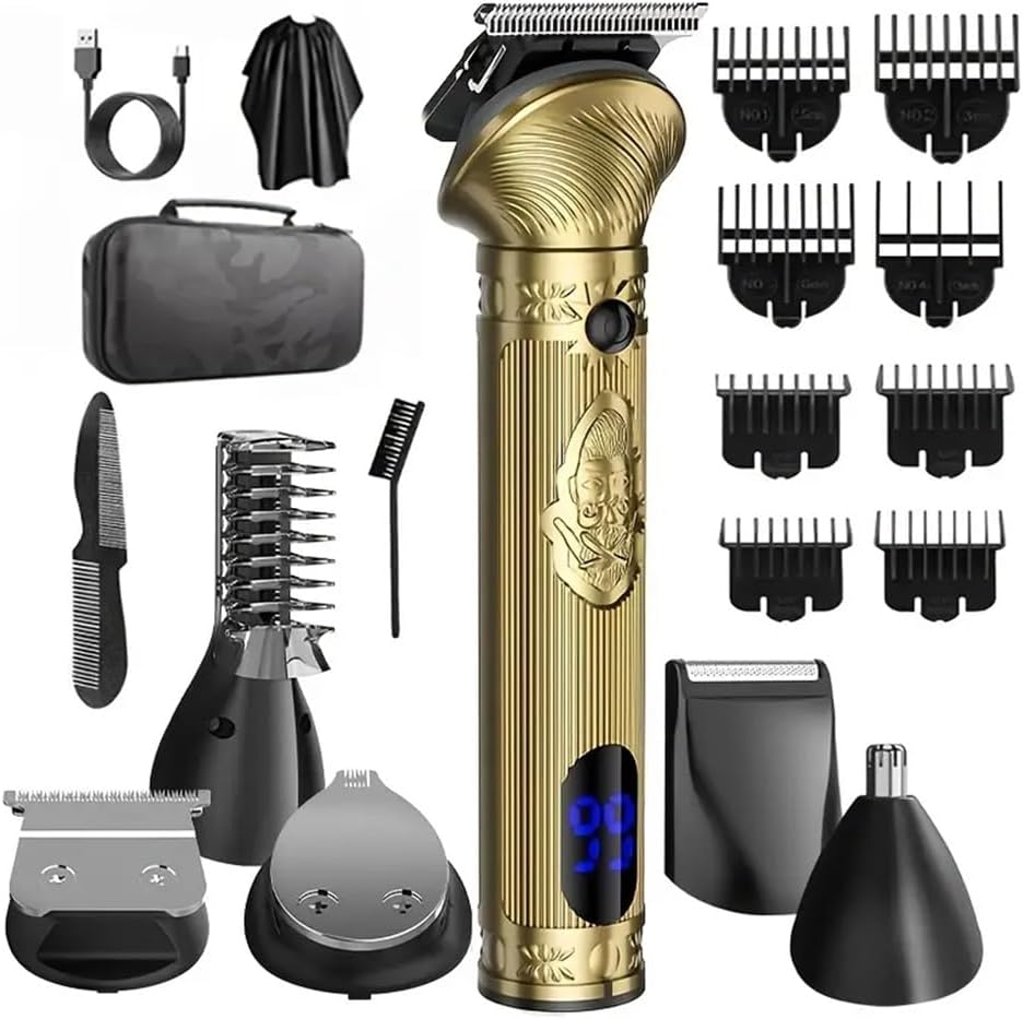 Professional Cordless Hair and Shaving Set for Men Multifunctional 6-in ...