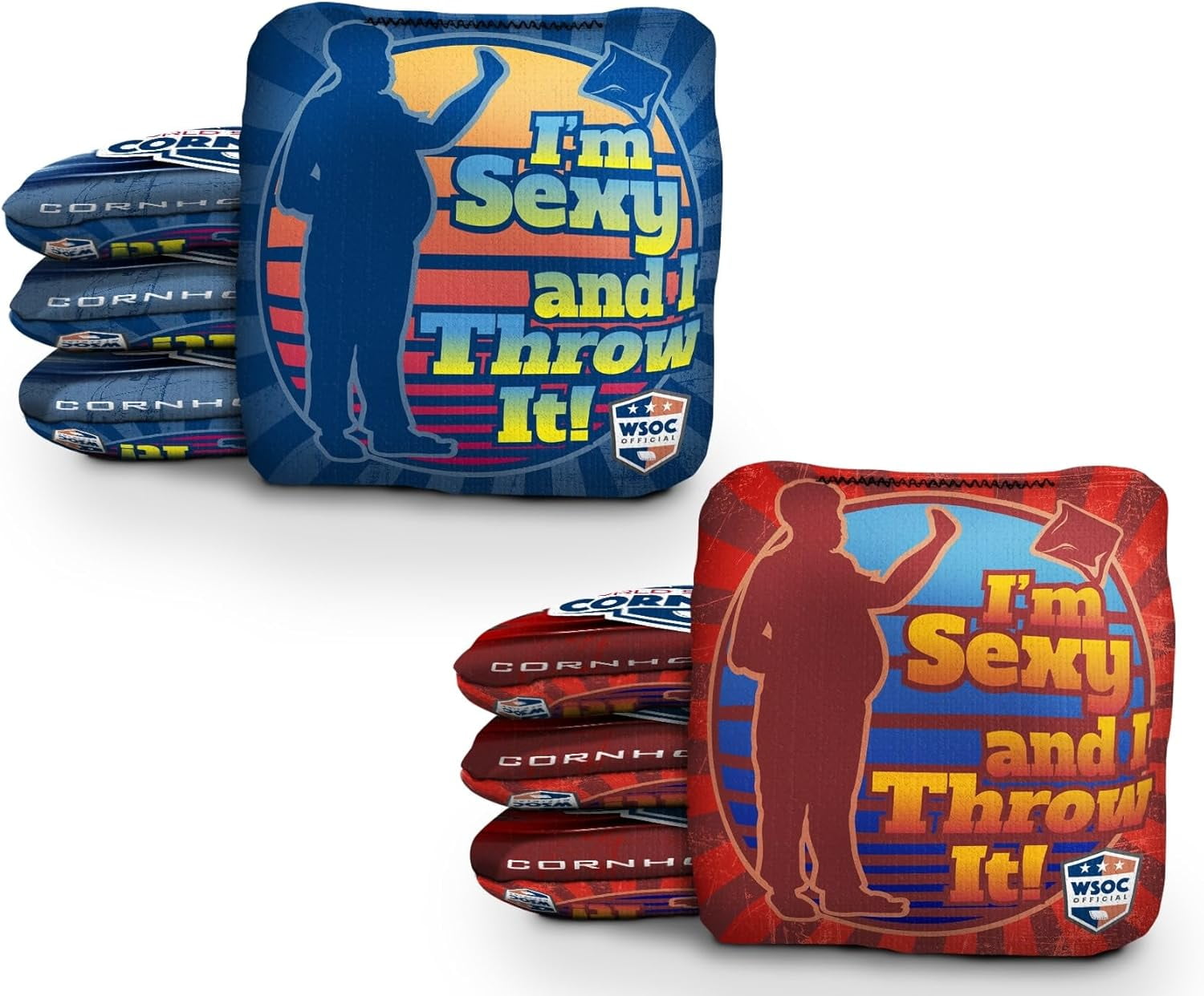 Professional Cornhole Set of 8 Regulation Duel-Sided: Slick & Stick ...