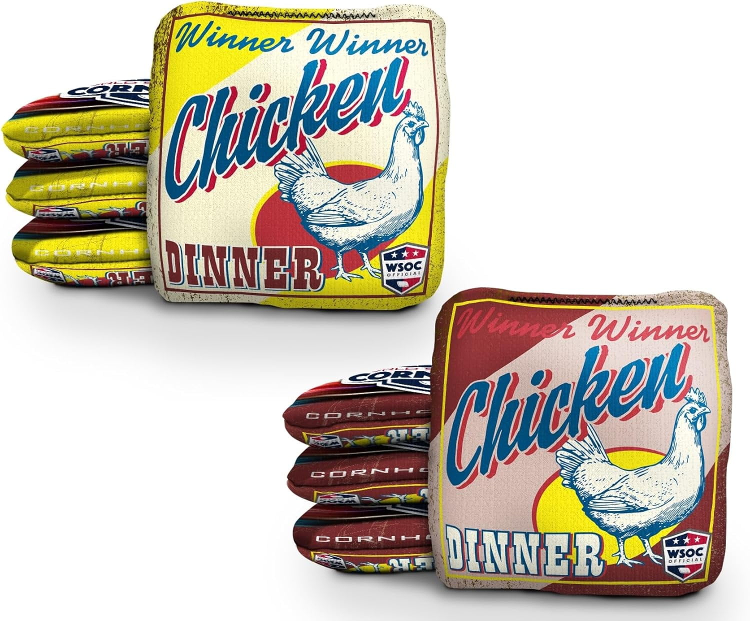 Professional Cornhole Set of 8 Regulation Duel-Sided: Slick & Stick ...