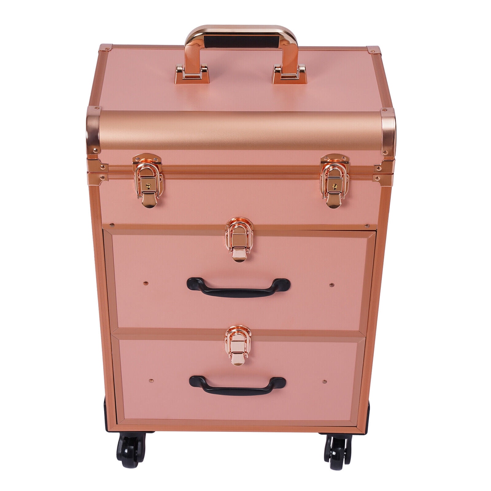 Professional Cosmetic Rolling Makeup Case Trolley with Drawers Fit for ...