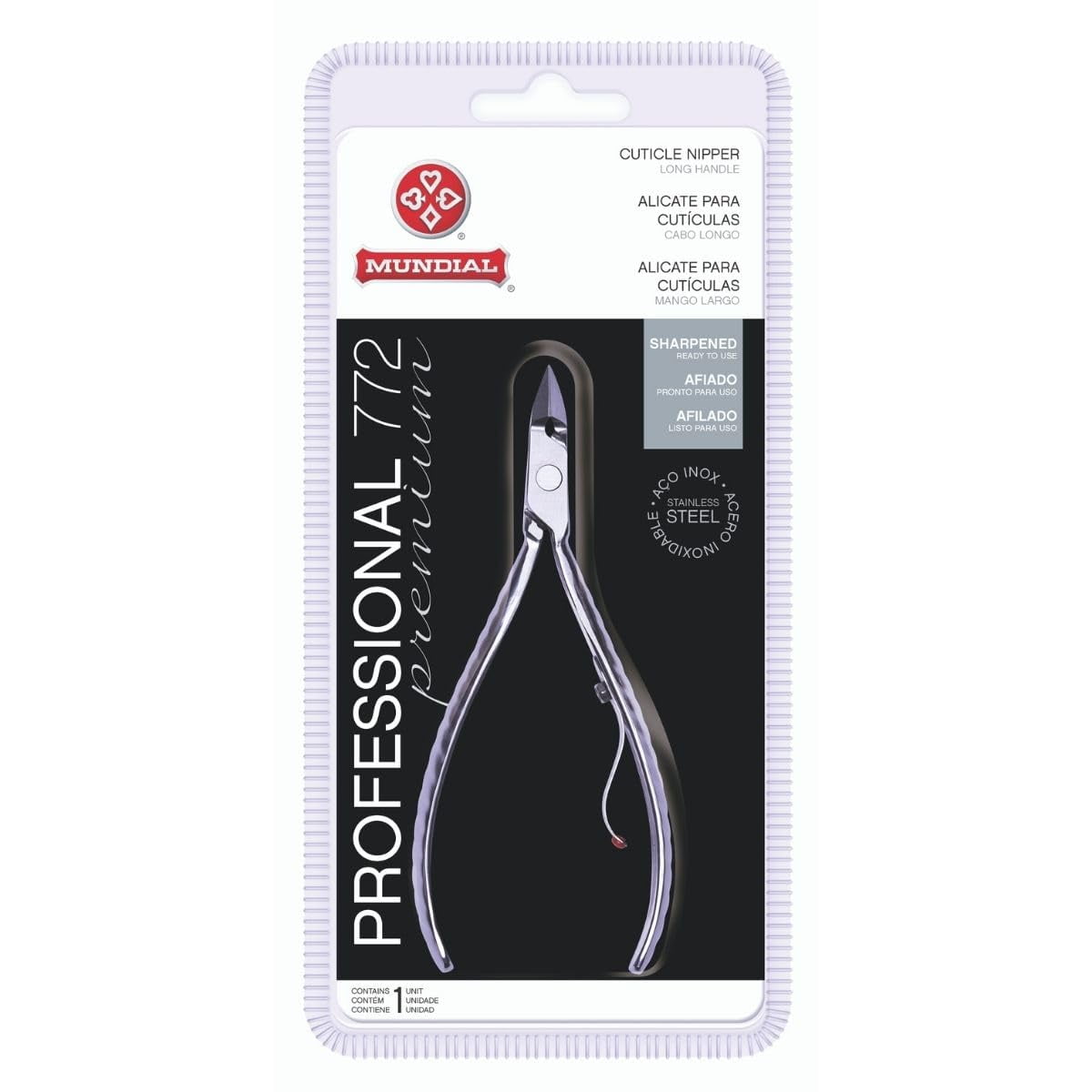 Professional Cuticle Nipper Mundial 772 PR - Brazilian Manicure Quality Long Handle Stainless ...