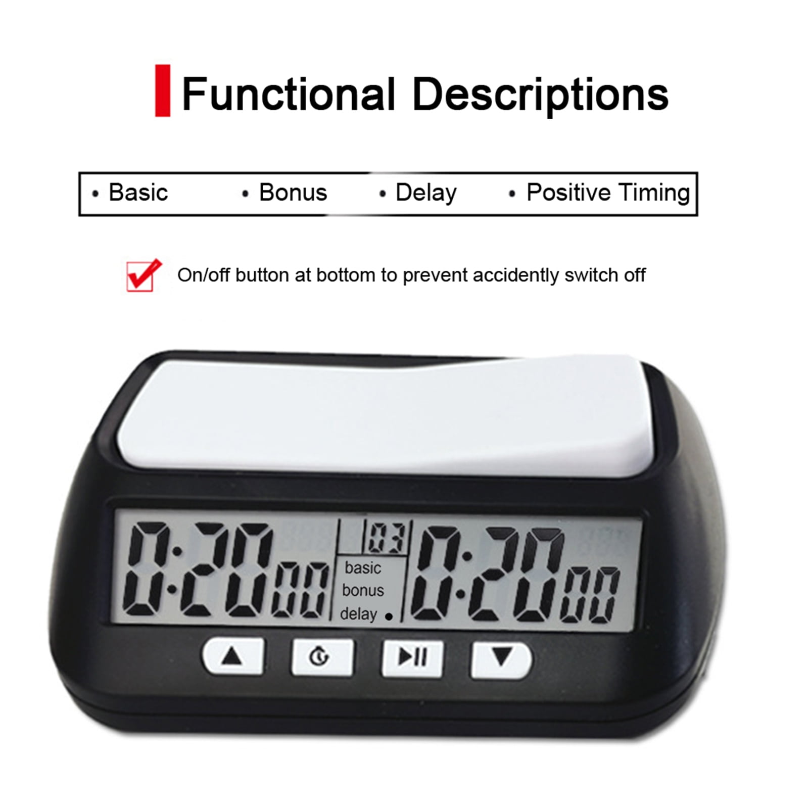 Professional Digital Chess Timer Game Clock For Board Games Portable ...