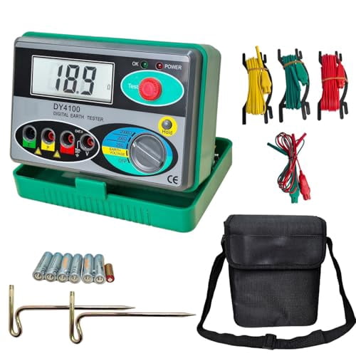 Professional Digital Earth Ground Tester Kit - 2000Ω Resistance & 30V ...