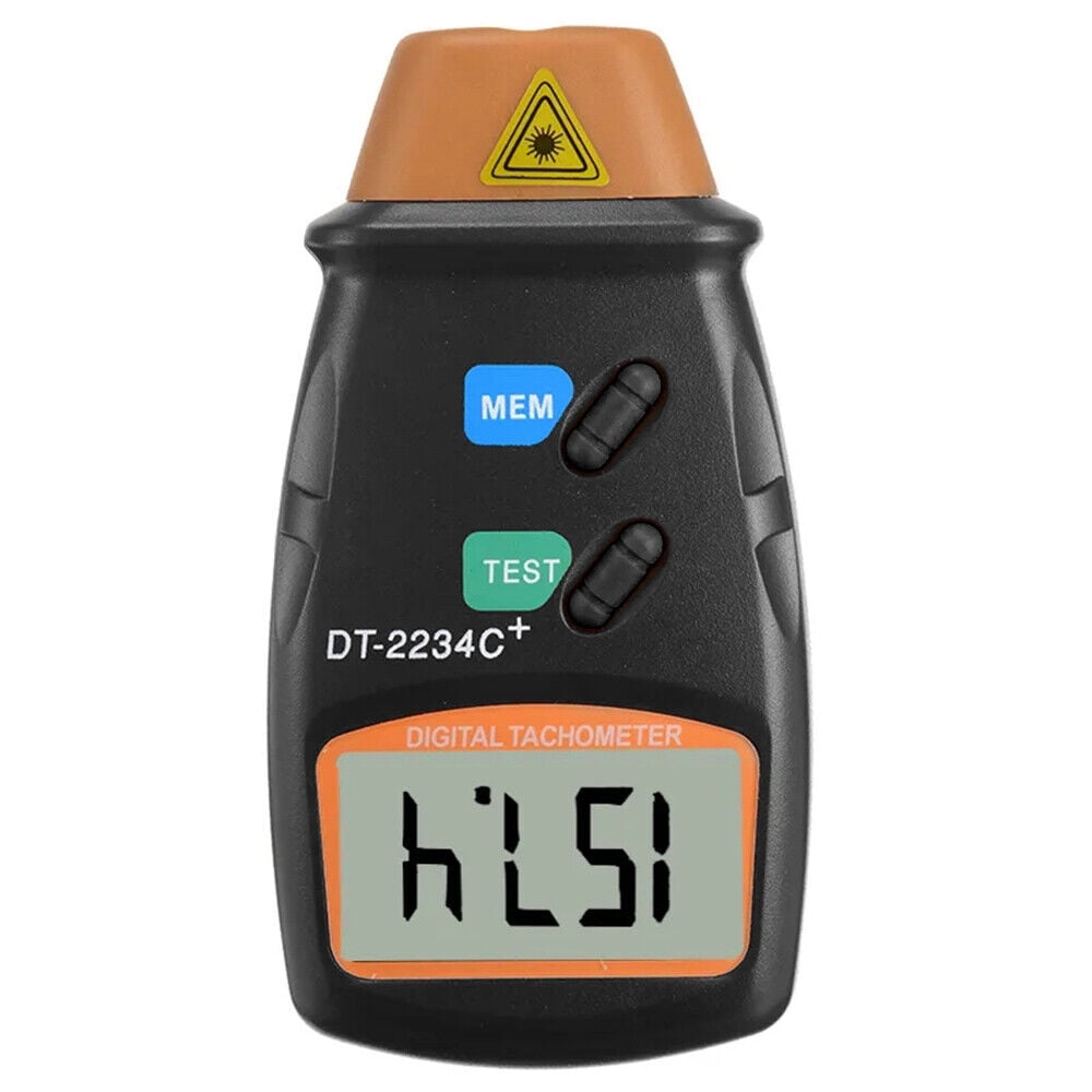 Professional Digital Laser Tachometer, High Resolution Non Contact RPM ...