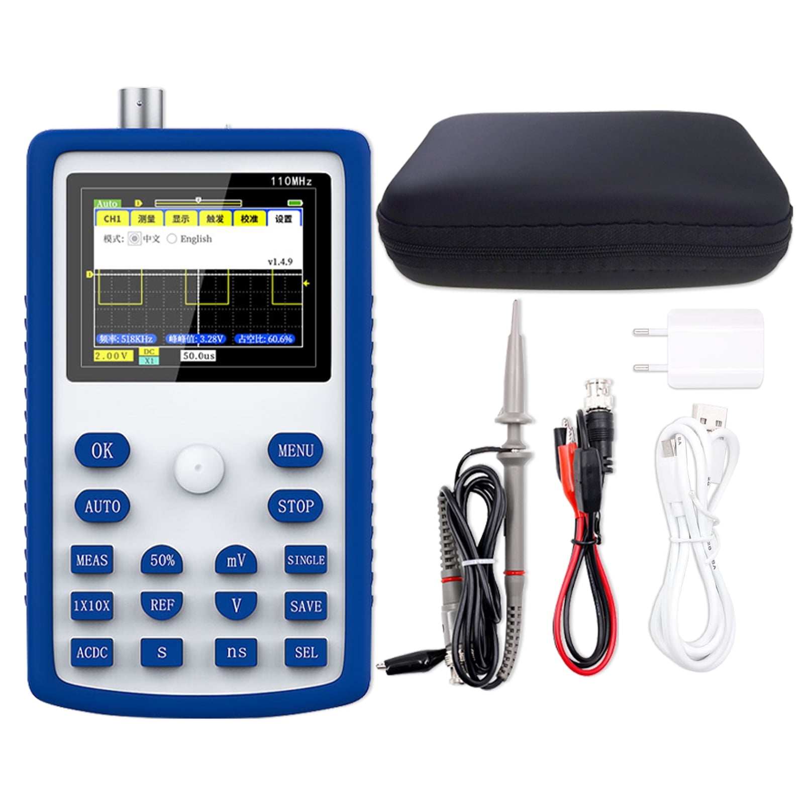 Professional Digital Oscilloscope Portable Storage Oscilloscope Kit ...