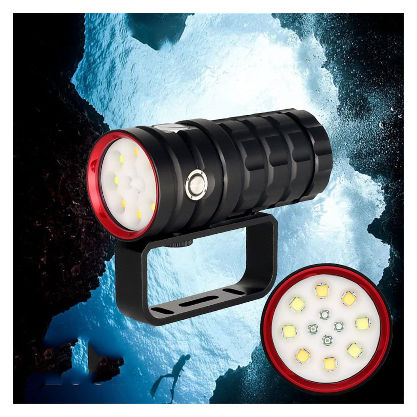 Professional Diving Photography Flashlight 25000Lumens Underwater ...