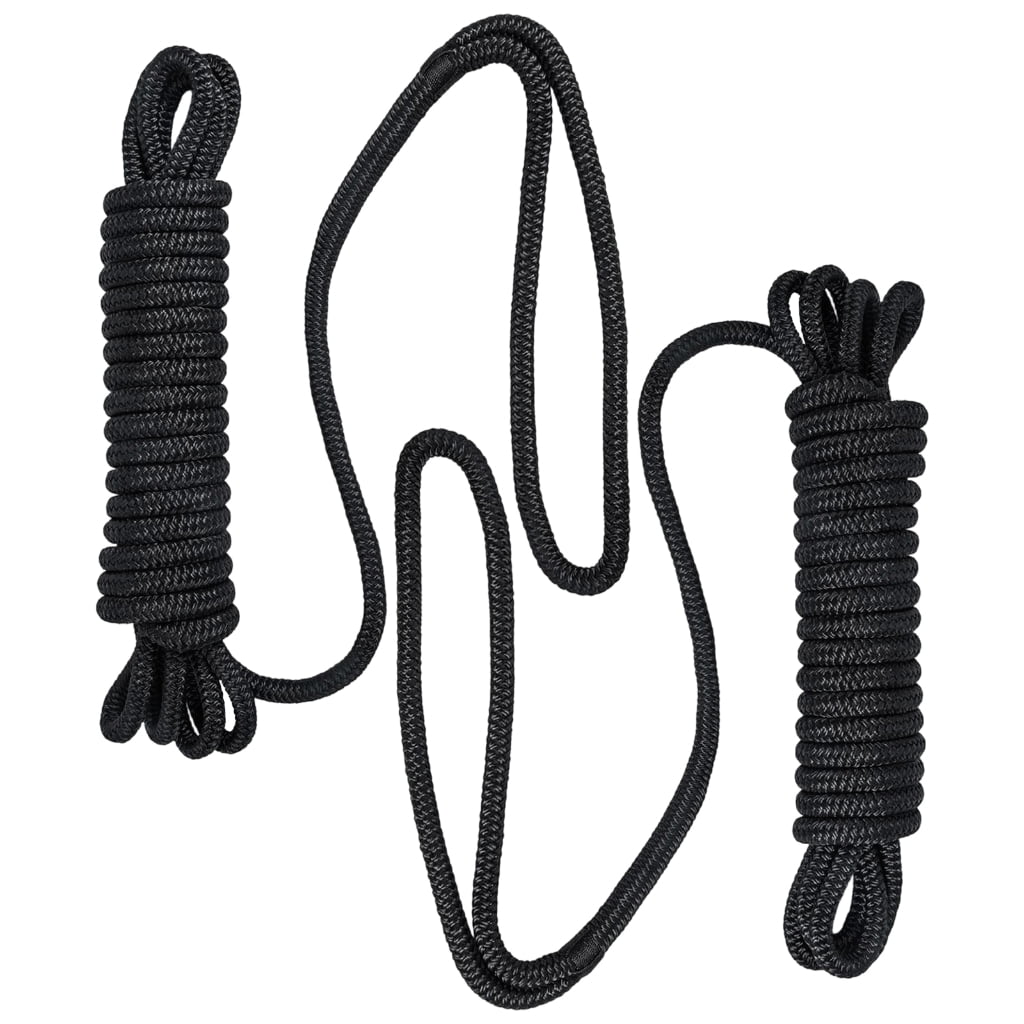 Professional Dock Ropes Set Of 2 3/8 Inch Thick Rope With 15 Inch ...