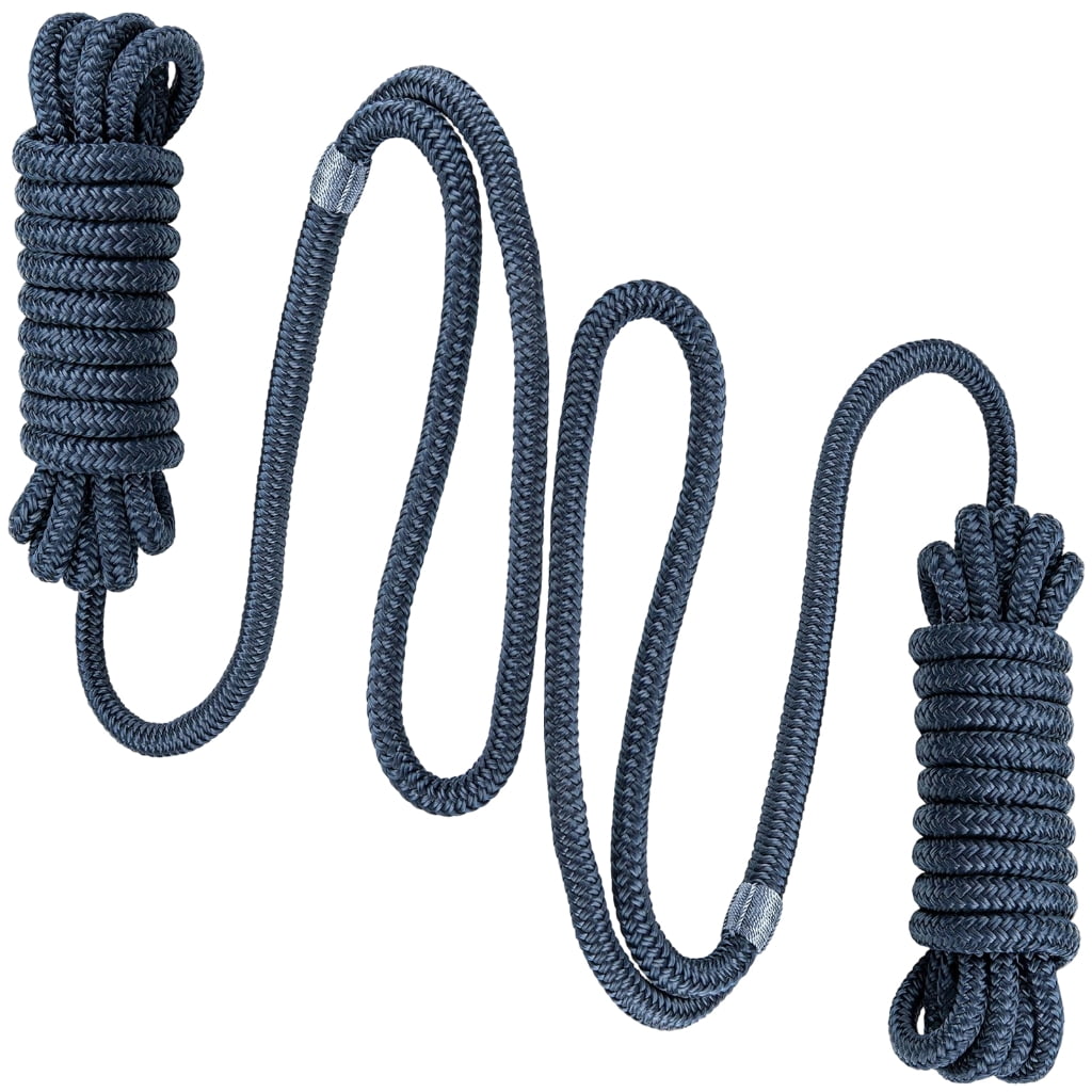 Professional Dock Ropes Set Of 2 3/8 Inch Thick Rope With 15 Inch ...