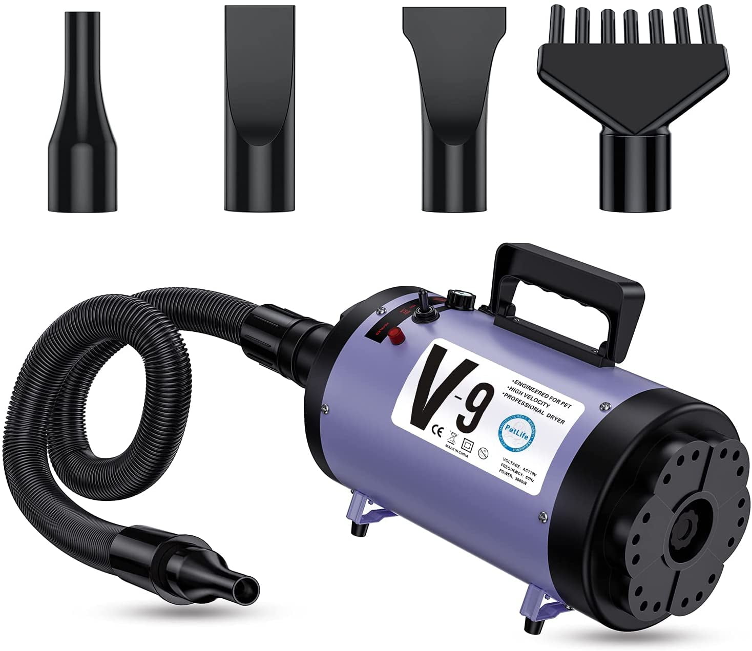 Professional Dog Grooming Dryer with Heater, 5.2HP High-Power Dog ...