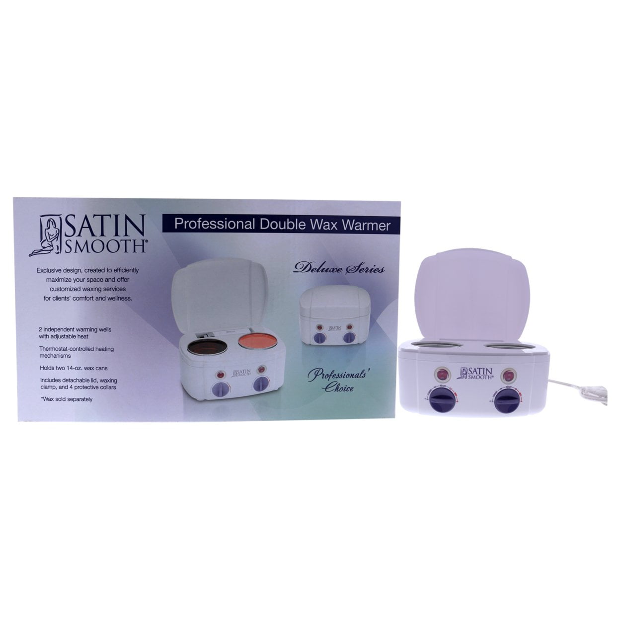 Professional Double Wax Warmer by Satin Smooth for Women - 1 Pc Wax ...