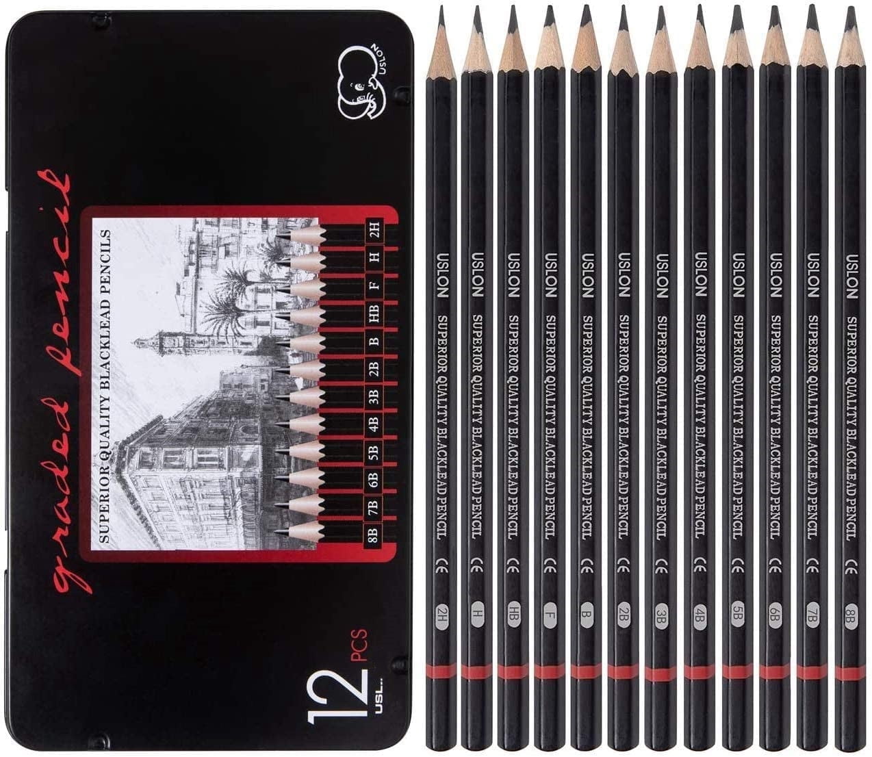 Professional Drawing Sketching Pencil Set - 12 Pieces Art Drawing ...