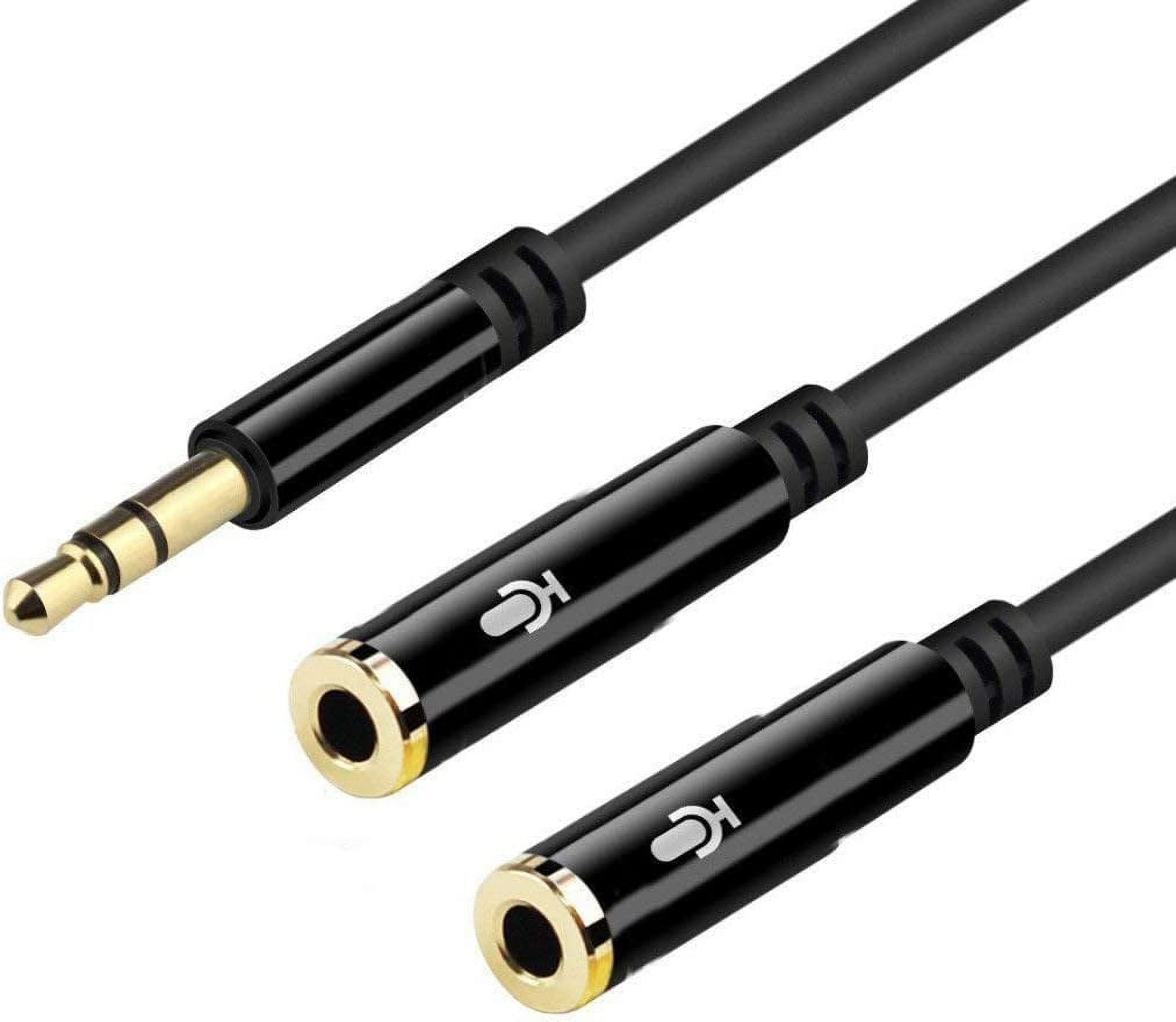 Professional Dual Mic Adapter for 3.5mm TRS 2 Rings 3 pin Lavalier Mini ...