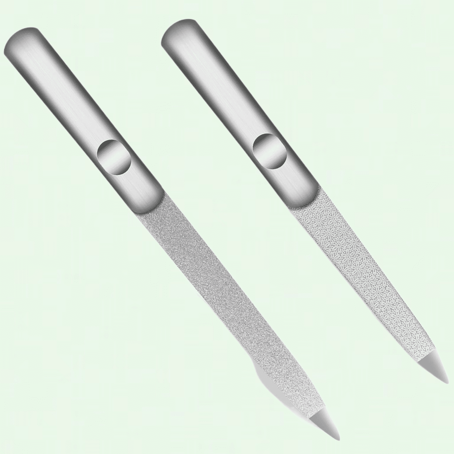 Professional Dual-Sided Metal Nail Files 2PCS, Stainless Steel Nail ...