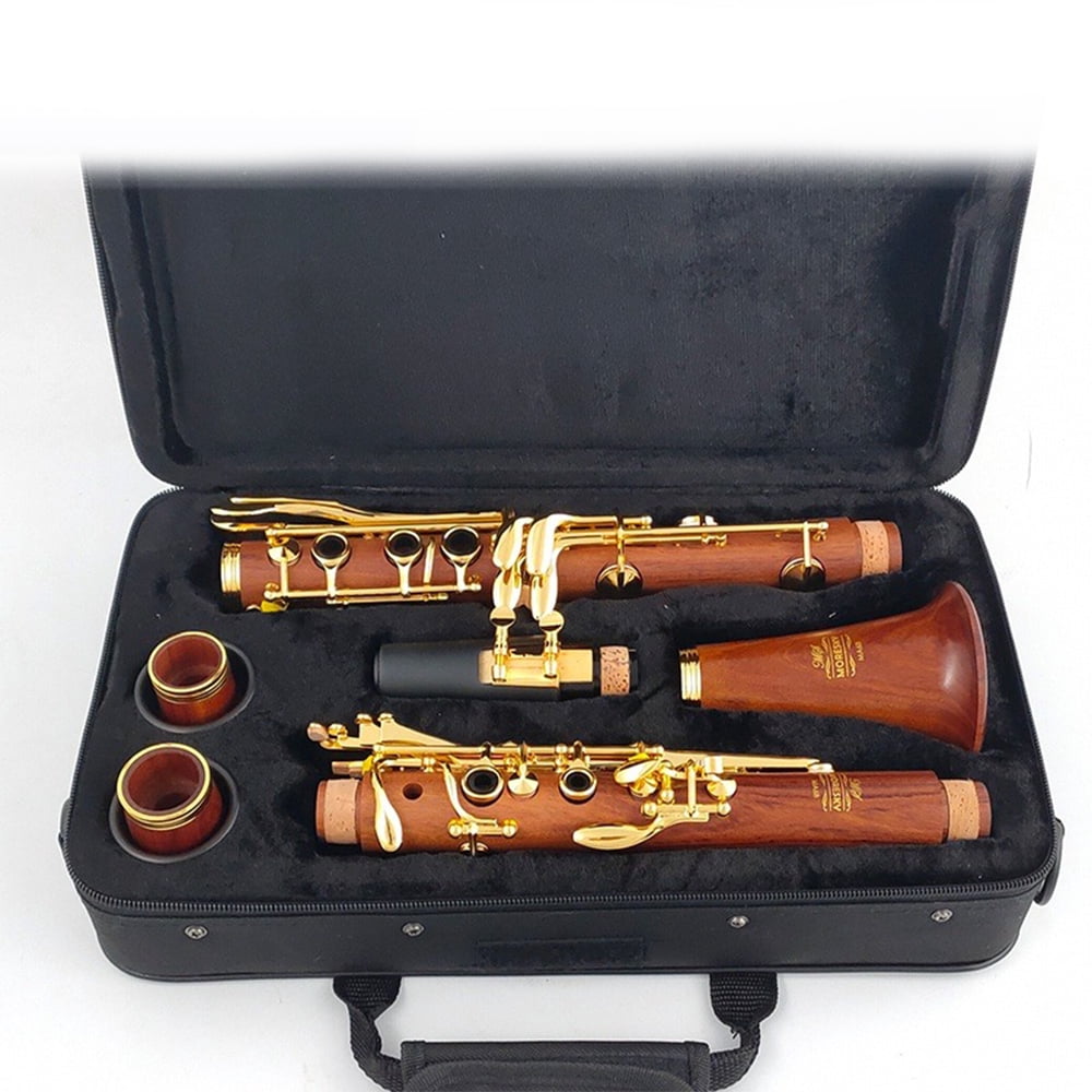 Professional Ebony Clarinet A tune 17 Key Silver plated copper Clarinet ...