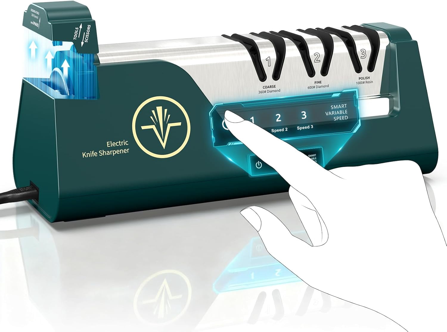 Professional Electric Knife Sharpener with 100% Diamond Abrasives ...