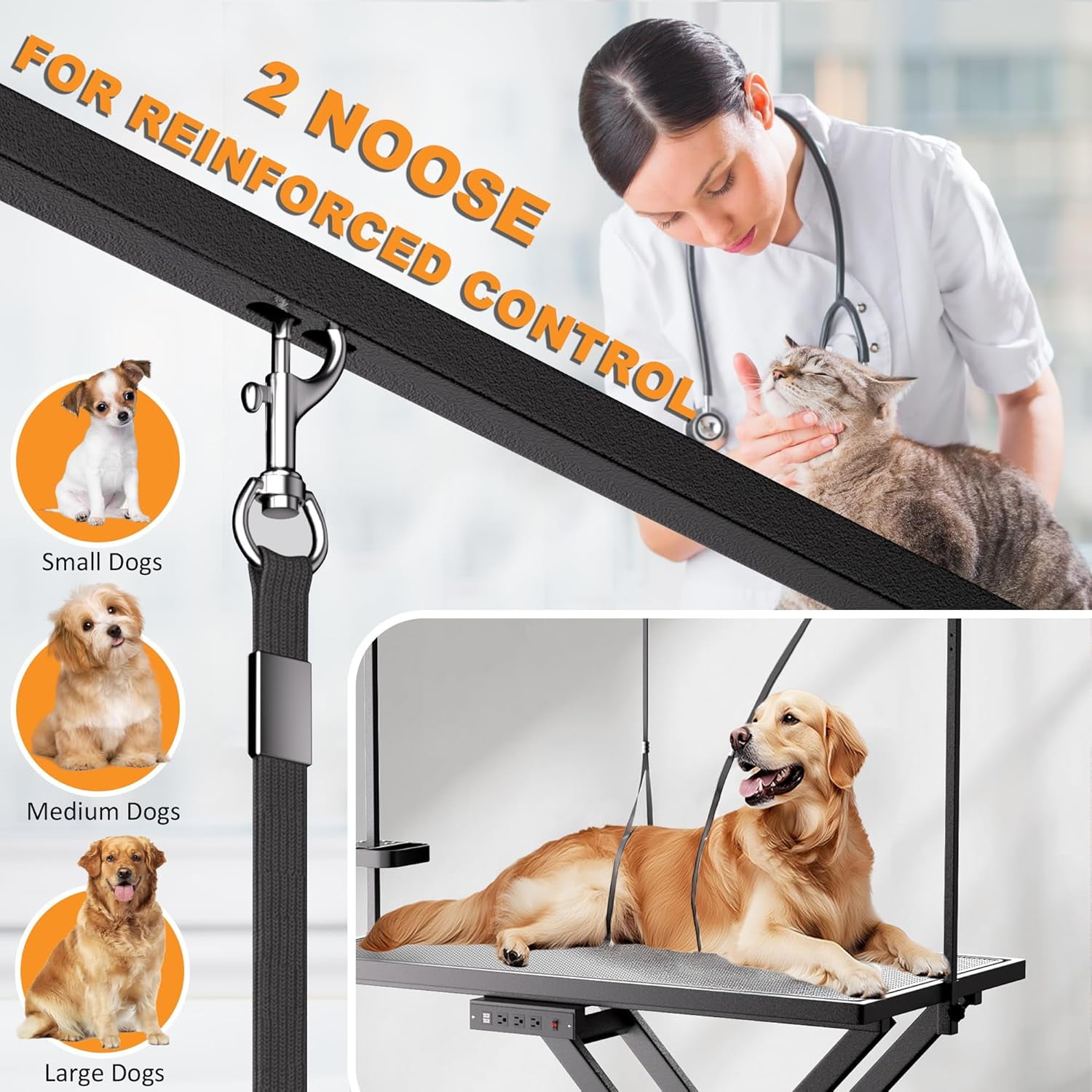 Professional Electric Lift Dog Grooming Table, 50 Inch Heavy Duty Pet ...