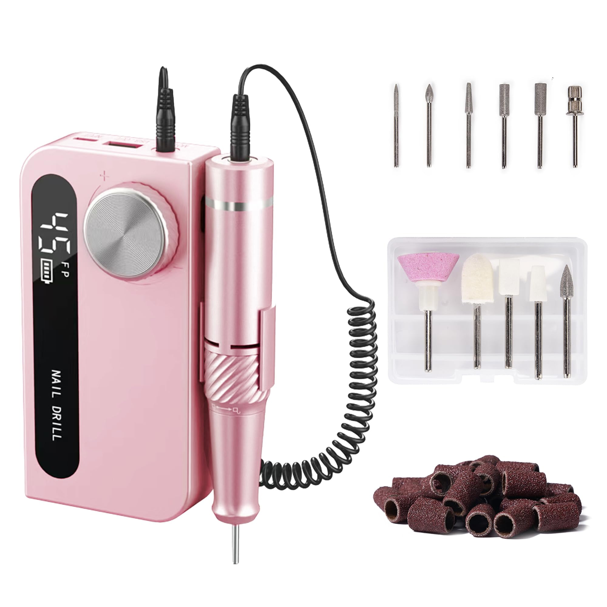 Professional Electric Nail Drill File,Cordless Portable Nail Drill ...