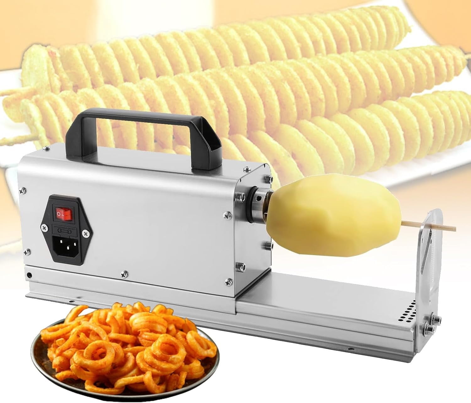 Professional Electric Potato Spiral Cutter Slicer, Commercial Tornado ...