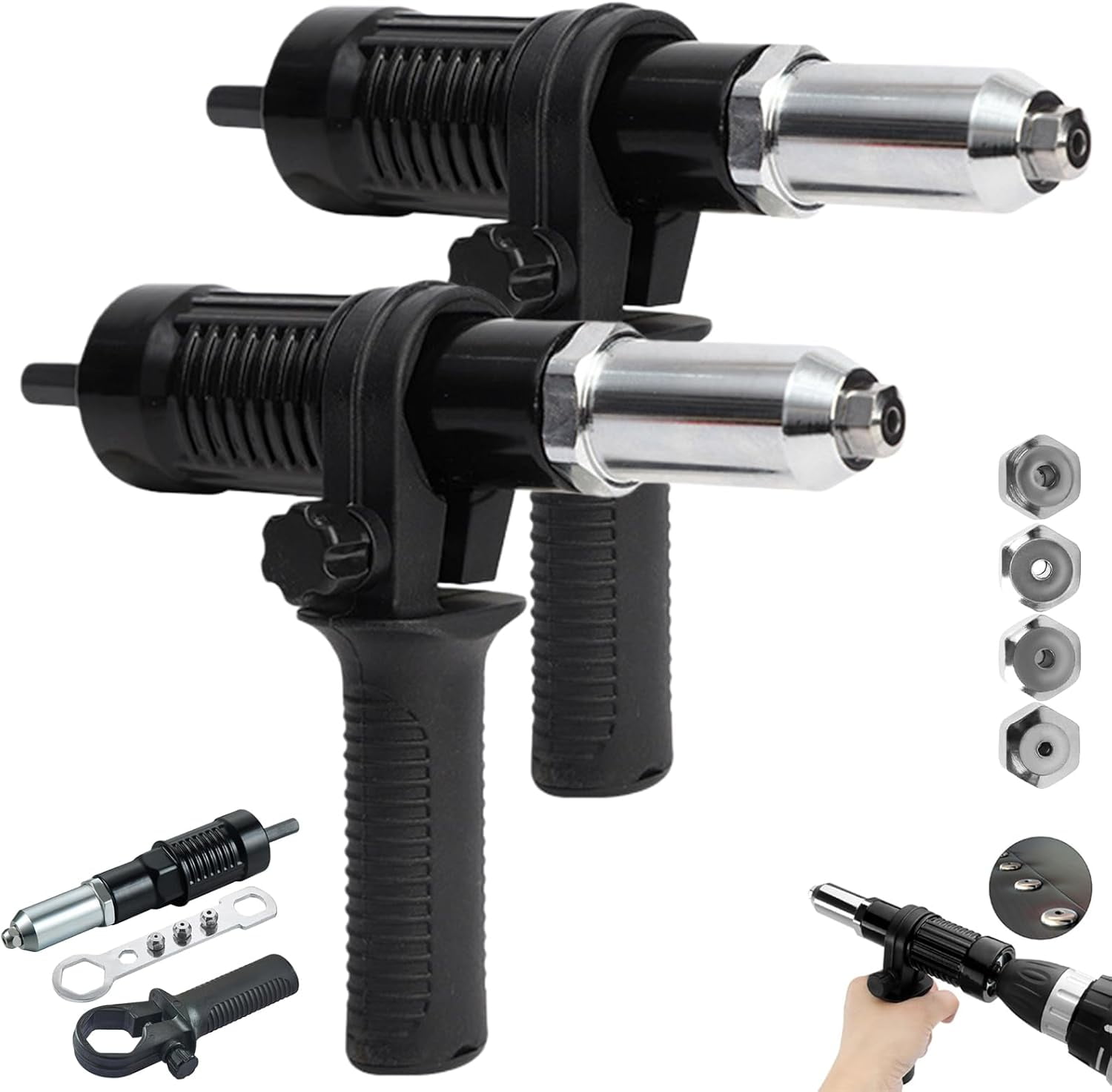 Professional Electric Rivet Gun Adapter Kit, Electric Rivet Nut Gun ...