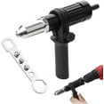 Professional Electric Rivet Gun Adapter Kit,Rivet Drill Tool with 2.4mm ...
