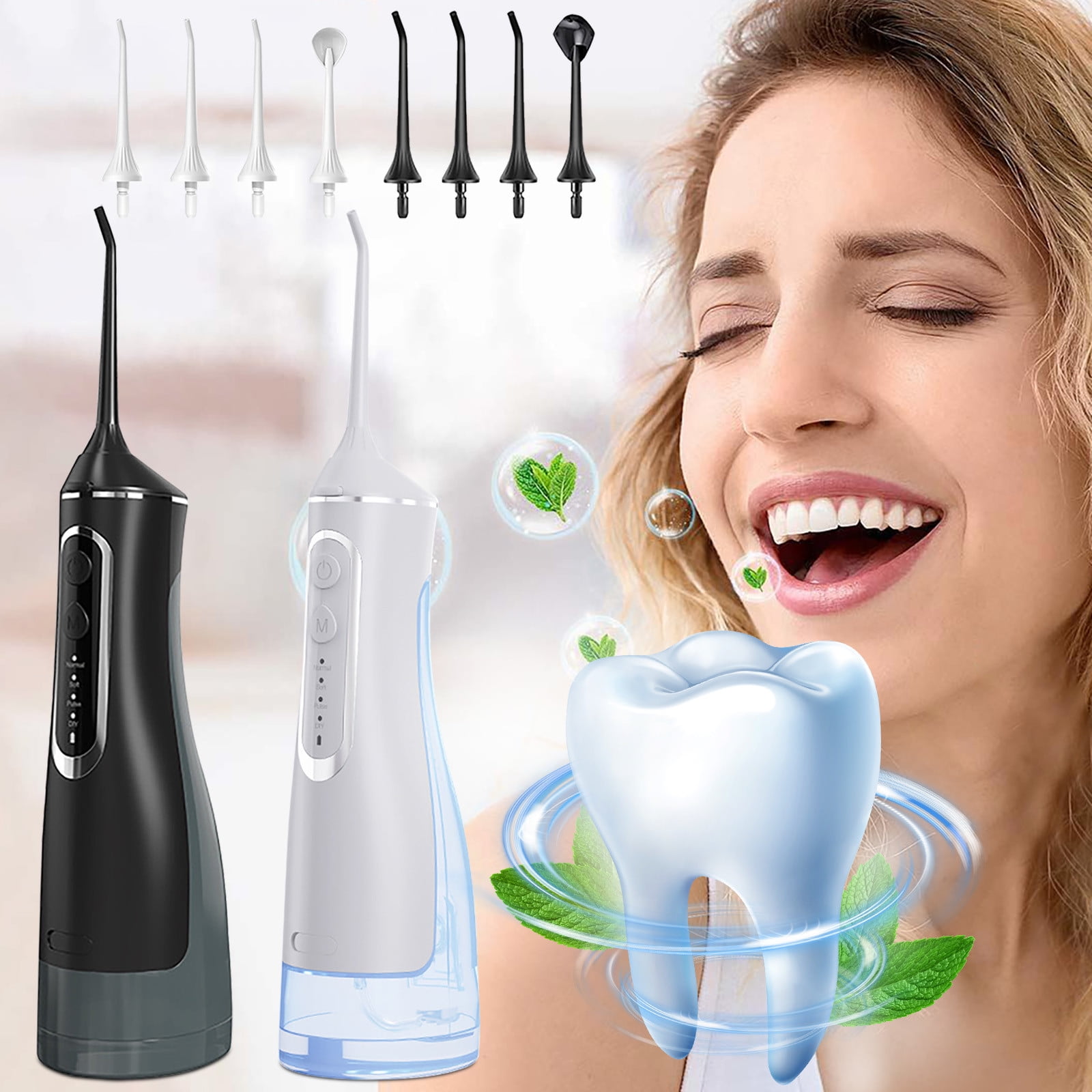 Professional Electric Water Flosser 300ML Portable Dental Oral ...