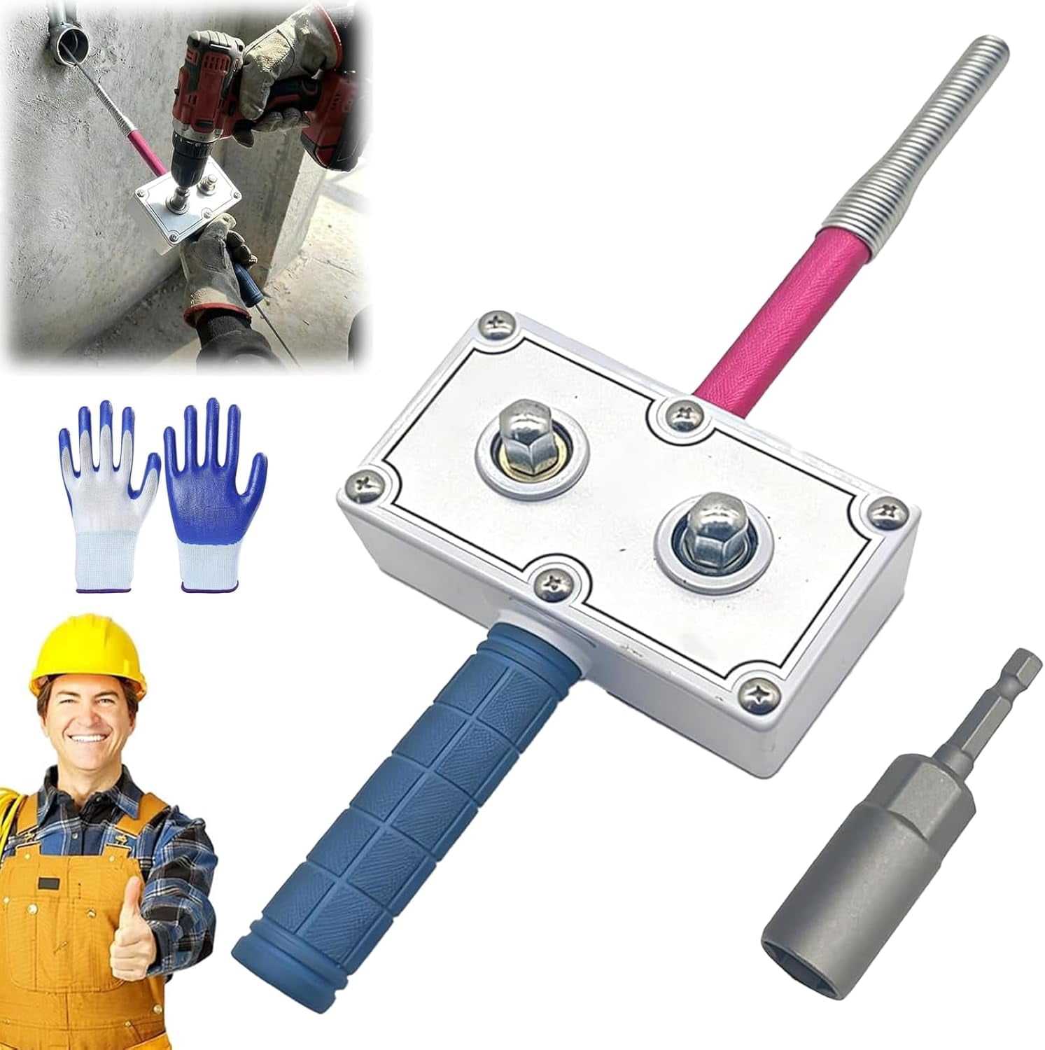 Professional Electrician's Wire Pulling Assistant Tool, Drill Wall ...