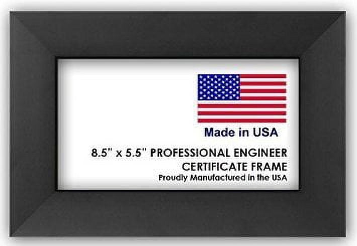 Professional Engineer License Certificate Wood Frame - 8.5 x 5.5 inches ...