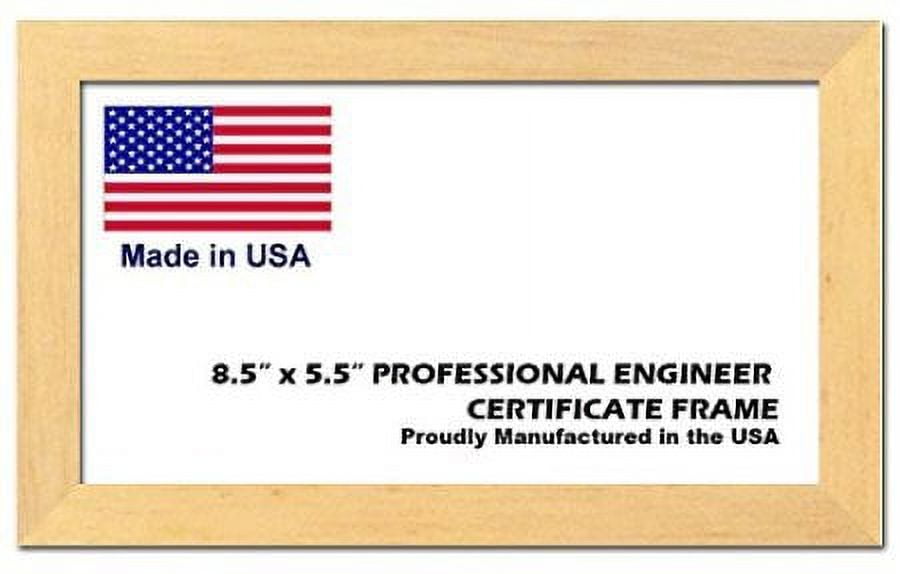 Professional Engineer License Certificate Wood Frame - 8.5 x 5.5 inches ...