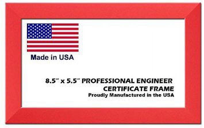 Professional Engineer License Certificate Wood Frame - 8.5 x 5.5 inches ...
