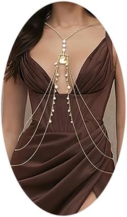 Professional Engineered Gold Body Chain Layered Tassel Body Chains ...