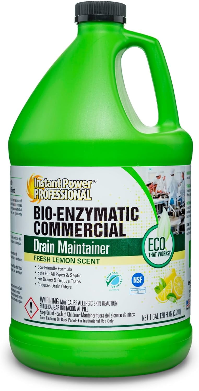 Professional Enzyme Drain Cleaner, Drainage Clog Remover, 128 Fl. Oz ...