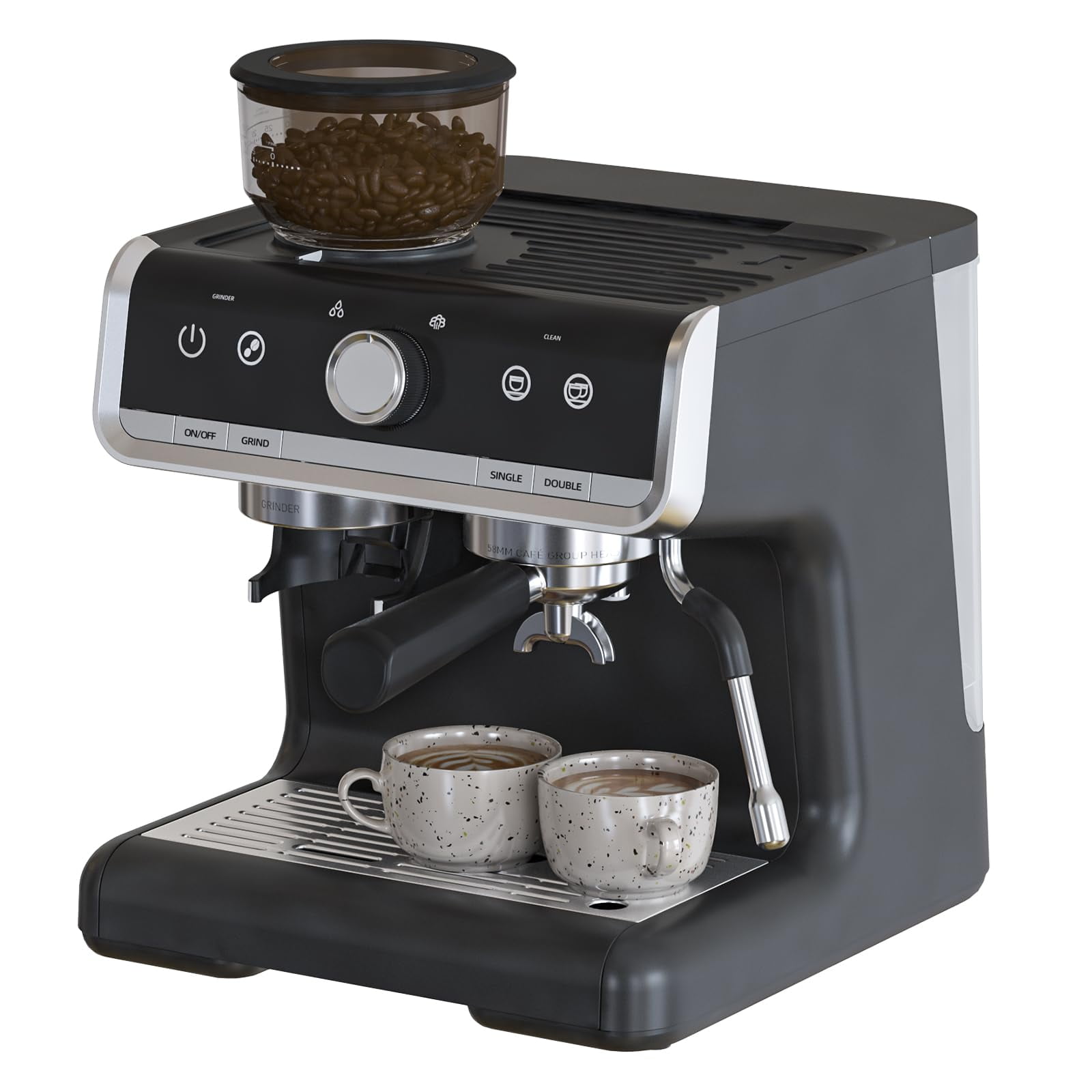 AOILE Professional Espresso Machine with Grinder – Barista Latte Maker ...