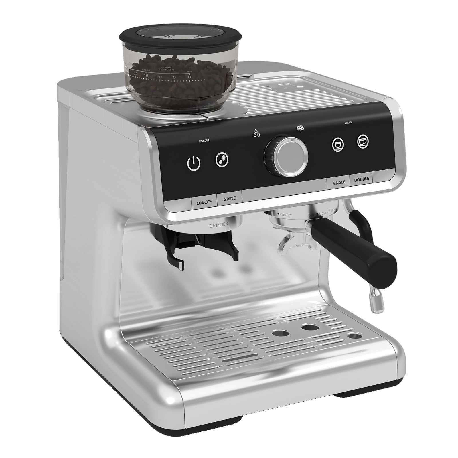 Professional Espresso Machine with Integrated Grinder & Auto Milk ...