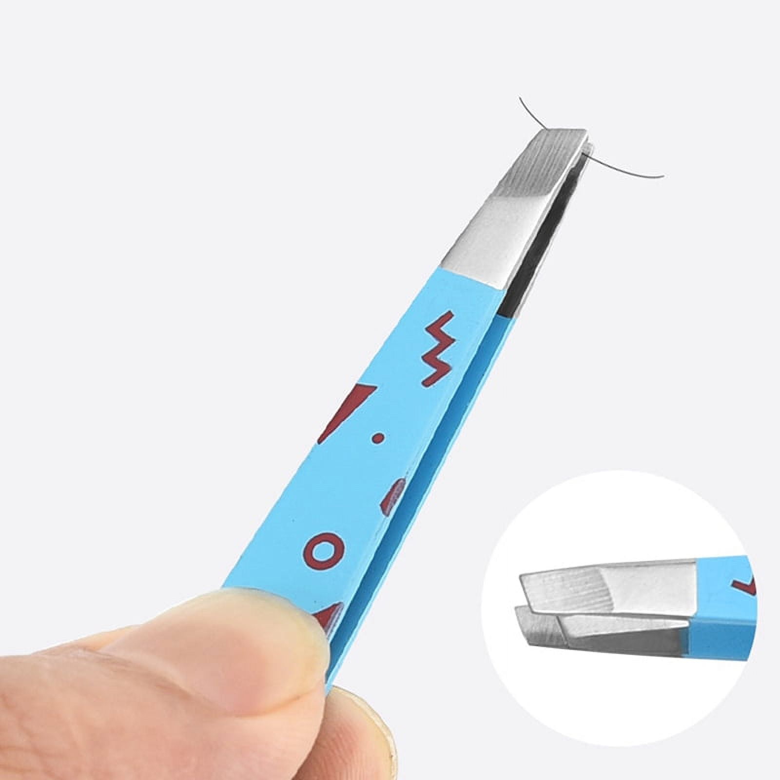 Professional Eyebrow Tweezers Stainless Steel Slanted Eyebrow Clips ...