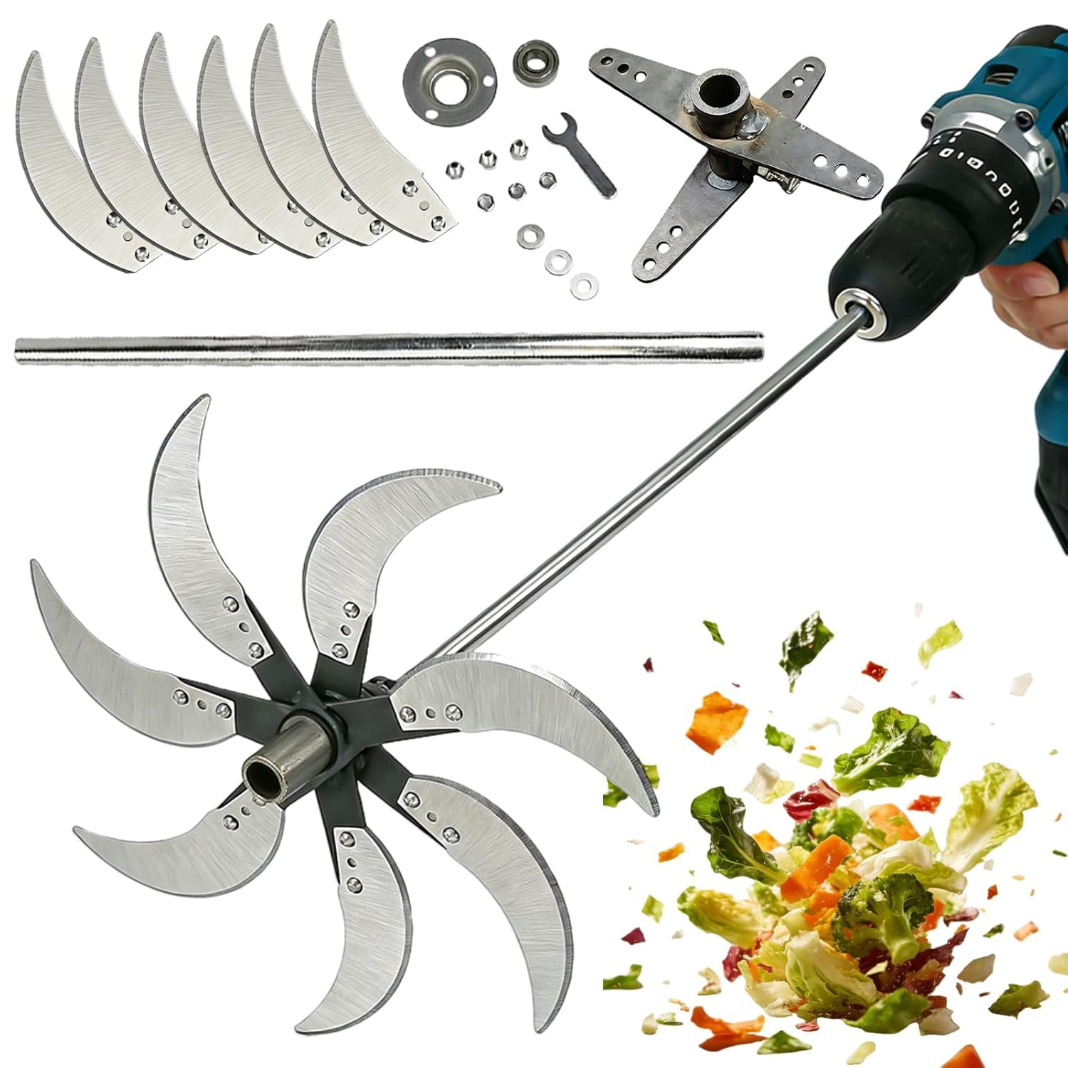 Professional Feed Cutter Blades Set – for Grass, Leaves & Soft ...