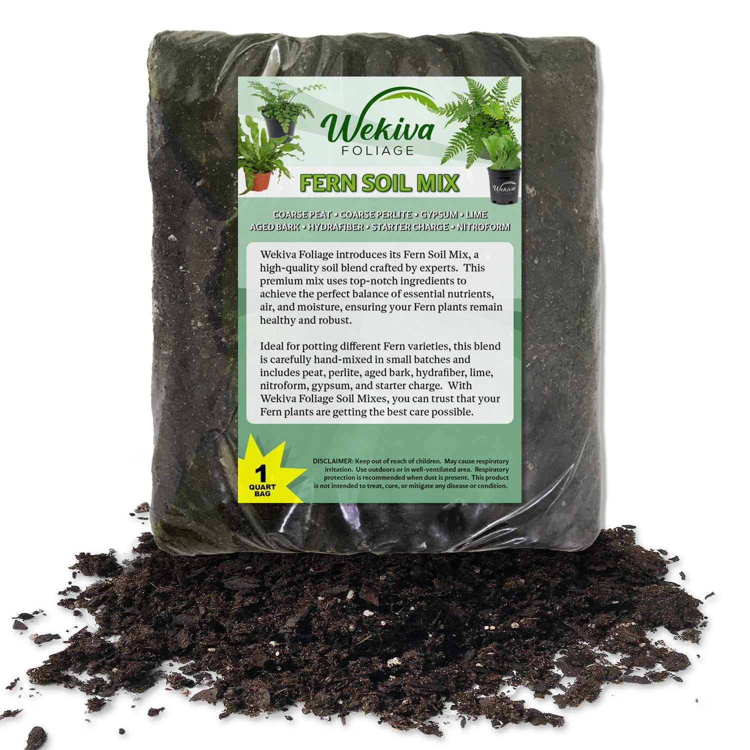 Fern Growing Soil Mix 4 Quarts - Custom Soil Blend Potting Mix for Fern ...