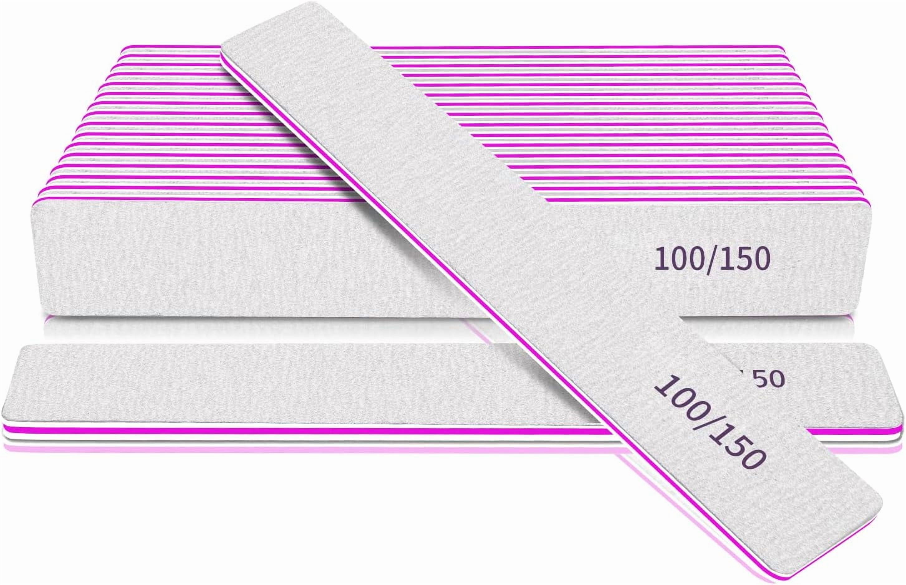 Professional File-100/150 Grit Double Sided 12 count Files for Nails ...